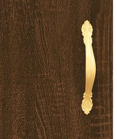 Skříň highboard hnědý dub 69,5 x 34 x 180 cm kompozitní dřevo,  3195834