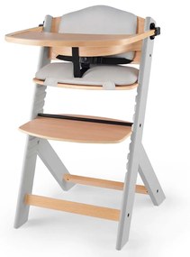 KINDERKRAFT Židlička jídelní Enock s polstrováním Grey wooden, Premium