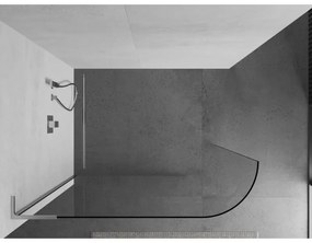 Mexen Kioto L, sprchová zástěna Walk-In 120 x 200 cm, 8mm čiré sklo, chromový profil, 800-120-103-01-06