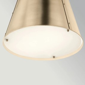 Industriální lustr nad stůl Elstead Etcher 46 cm 2x E27 šampaňský bronz