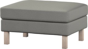 Potah na podnožku IKEA Karlstad barva šedá látka pletený vzor