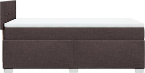 Box spring postel s matrací tmavě hnědá 80x200 cm textil 3285718