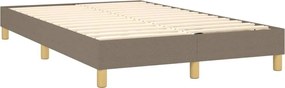 vidaXL Box spring postel s matrací a LED 120 x 200 cm textil [3133545] Barva: Tmavě šedá