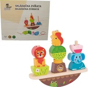 BABU Balanční nasazovačka zvířátek / Dřevo / od 3 let