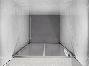 Mexen Exo, dvojité výklopné sprchové dveře, 120 cm, transparentní sklo, chrom, 814-120-000-01-00