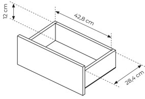TORRO d | noční stolek | 63,2 cm | dub cremona/černá
