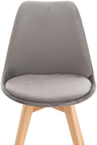 Jídelní židle Crediton - 4 ks - samet | šedé