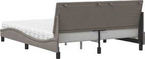 Postel s matrací Hanko taupe 160 x 200 cm textil 3310542