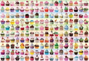 EUROGRAPHICS Puzzle Barevné dortíky (Cupcakes) / 2000 dílků / 99,7 x 6