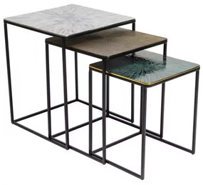 Odkládací stolek Ray Square – set 3 ks 57,5 × 48 × 48 cm KARE DESIGN