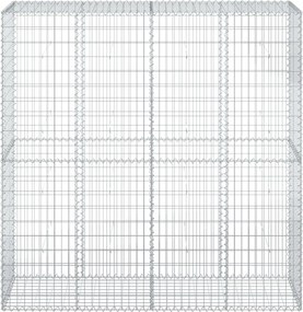 Gabionový koš s víkem 200 x 50 x 200 cm pozinkované železo 3295167