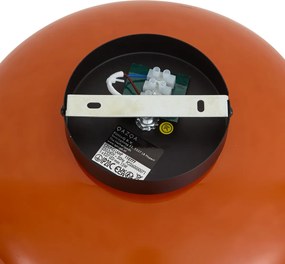 Retro černé stropní svítidlo s oranžovým sklem 30 cm - Glaze