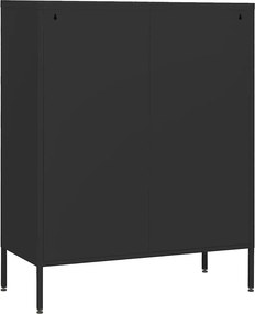 Komoda se zásuvkami černá 80 x 35 x 101,5 cm ocel 336205