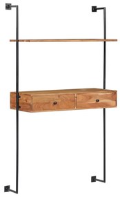 Nástěnný psací stůl 90 x 40 x 170 cm masivní akáciové dřevo 247694