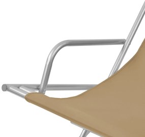 Polohovatelné zahradní židle 2 ks ocel taupe - Default Title
