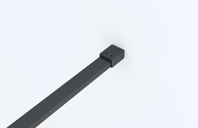 Erga Paris, sprchová zástěna Walk-In 60x200 cm, 8mm čiré sklo, černý profil, ERG-V02-PARIS-060x200-CL-BK