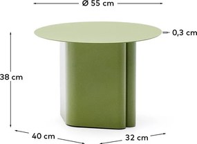 Kovový kulatý odkládací stolek ø 55 cm Arvin – Kave Home