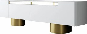 Televizní stolek Bohem White and Gold