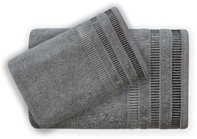 Bavlněný ručník Sagitta 70x140 cm šedý