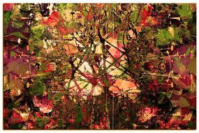 Obraz na plátně - Květinové grungy pozadí 1108FA (100x70 cm)