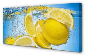 Obrazy na plátně Lemon ve vodě 100x50 cm