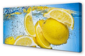 Obrazy na plátně Lemon ve vodě 140x70 cm