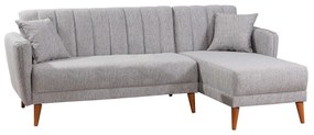 Atelier del sofa Rozkládací rohová pohovka AQUA světle šedá pravý roh 867UNQ1402