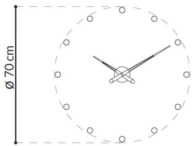 Designové nástěnné hodiny Nomon Rodon 12i red 70cm