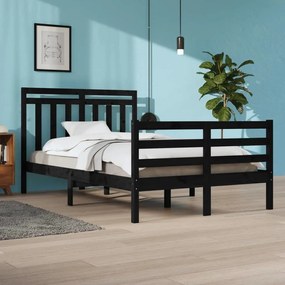 vidaXL Rám postele masivní dřevo 120 x 200 cm [3105312] Barva: Černá