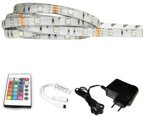 ECOLIGHT LED pásek - RGB SMD 5050 - 2,5m - 30LED/m - 18W - IP65 - SADA