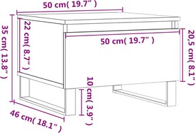 vidaXL Konferenční stolek 50 x 46 x 35 cm kompozitní dřevo [830878] Barva: Betonová šedá