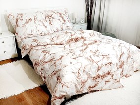 Písecké lůžkoviny Bavlněné povlečení Mramor hnědý 200x260 Zapínání: knoflík, Velikost polštáře: 70x90