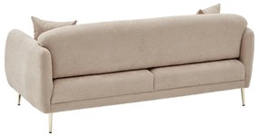 Atelier del Sofa 3-místná pohovka Simena - Beige, Béžová, Zlatá