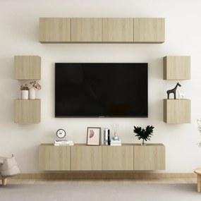 8dílný set TV skříněk dub sonoma kompozitní dřevo 3078963