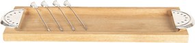 Dřevěné servírovací prkénko s melounem a párátky v dárkové krabičce - 44*14*4 cm