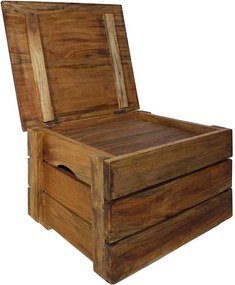 2dílná sada úložných boxů masivní mahagonové dřevo 244498