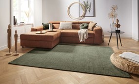 Hanse Home, Kusový koberec Cloud 103931 Mossgreen, 80x150, zelená, chodba / předsíň