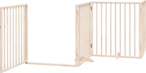 Zábrana pro psy s dvířky skládací 12 panelů 960 cm topol 3155560