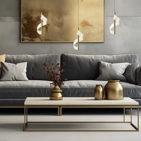 LED Lustr na lanku LARGO LED/10W/230V zlatá