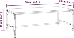 vidaXL Konferenční stolek 80x50x35 cm kompozitní dřevo [819393] Barva: Černá