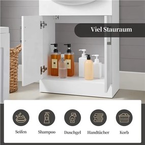 Koupelnová skříňka s umyvadlem – bílá (256460868253)