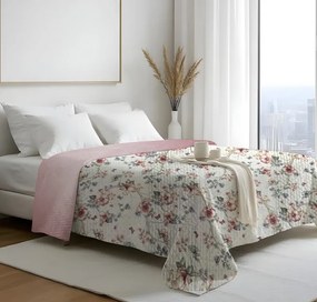 Ervi přehoz oboustranný Colore - Magnolie/růžový