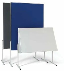 Informační a moderační tabule, 1200 x 1500 mm, textilní, šedá, sklopná