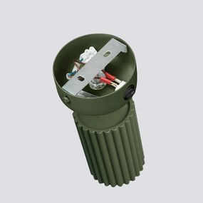 Sollux Lighting Nástěnné svítidlo KARBON olivově zelené s vypínačem