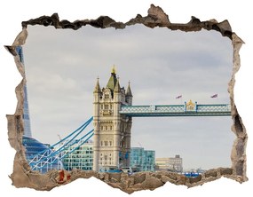 Wallmuralia Fototapeta díra na zeď 3D Temže Londýn 95x64 cm