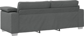 Pohovka 2 ks Tmavě šedá textil 3324741