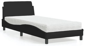 Postel s matrací Dover černá 80 x 200 cm textil 3208286