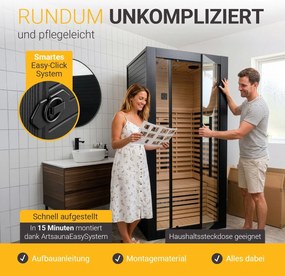 Artsauna Infrasauna Trondheim 90, černá