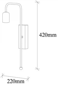 Nástěnná lampa Mum černá
