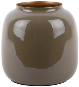 OnaDnes -20% Time for home Zelená kovová váza Ivyna 13,5 cm
